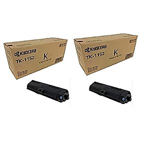 Kyocera TK-1152 Black Standad Yield Toner Cartridge 2 Pack for ECOSYS M2635dw in Retail Packaging