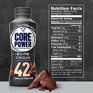 World Group Packing Solutions Fairlife Core Power Elite 42g High Protein Milk Shakes Variety 6 Pack - Vanilla, Chocolate, Strawberry - Ready to Drink for Workout Recovery, 14 Fl Oz