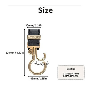 MomnLittle Multi-Purpose 2 Pack Stroller Hooks(ROSE GOLD) Leather Purse & Bags Hooks for Stroller Hook Accessories Bag Holder for Wagon Buggy