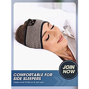 Fulext Sleep-Headphones-Bluetooth-Sleeping-Headband - Sleeping Headphones for Side Sleeper, Elastic Music Band Cozy ASMR Wireless Eye Mask Valentines Day Gifts for Her Him Wife Husband Women Men