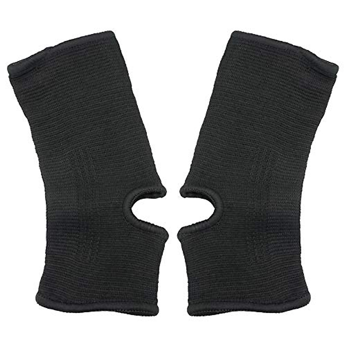 Luwint kid Compression Ankle Brace - Knitted Ankle Sleeve Sock Support for Sprains Arthritis Tendonitis Running Fitness, 1 Pair Black
