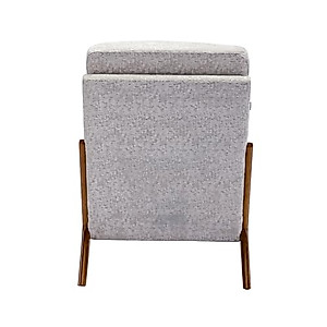 i-POOK Mid-Century Modern Chair, Accent Arm Chair with 3.94" Thick Removable Cushion, Wood Frame Chair for Living Room, Reading Room, Lounge, Beige