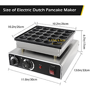 Dyna-Living Mini Dutch Pancake Maker 25PCS Commercial Mini Pancake Maker Non-stick Dorayaki Maker Electric Dutch Pancake Baker 950W Mini Pancake Dutch Machine for Home Kitchen