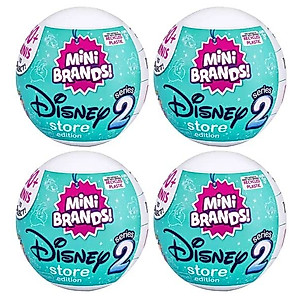 5 Surprise Mini Brands Disney Store Exclusive Series 1 Capsule Collectibles (4 Capsules (Series 2)), Gold
