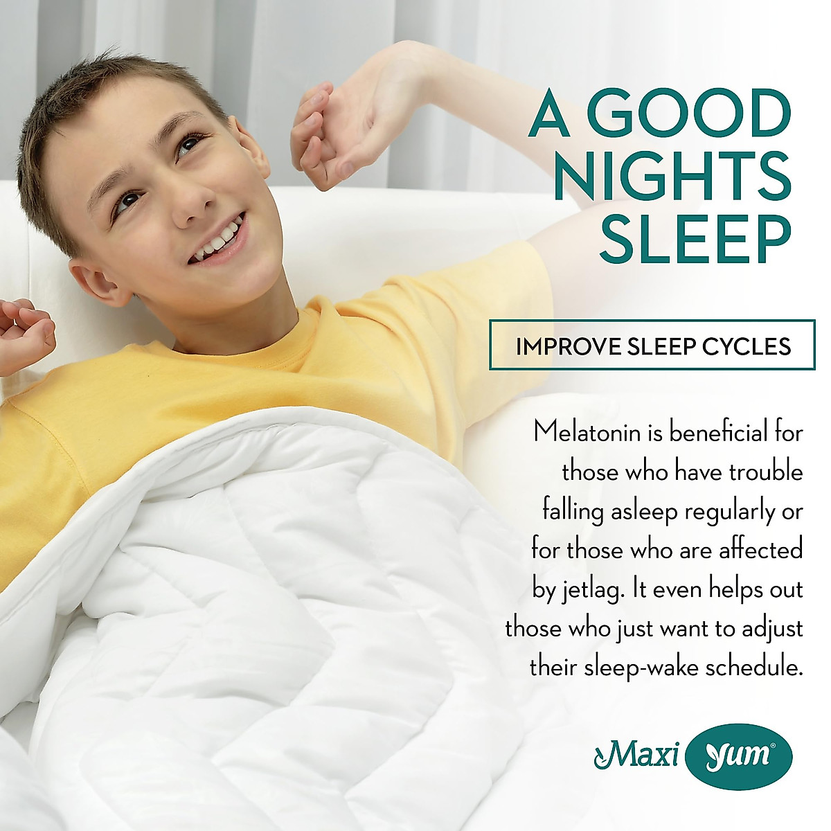 Melatonin Gummies for Kids - 1mg Chewable Melatonin Gummy - Restful Nighttime Support Supplement - Children and Adult Melatonin Gummies 1mg, 60 Count (60 Count, Gummies)