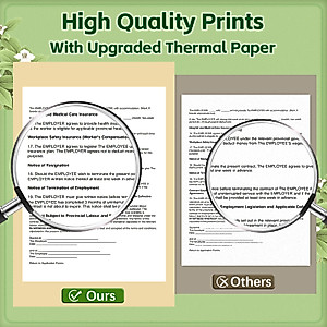 Omezizy Portable Printer Wireless Travel - Upgarde Portable Thermal Printer with Paper Bin, Portable Printers Wireless for Travel, Rechargeable Travel Printer Support US Letter and Multiple Sizes