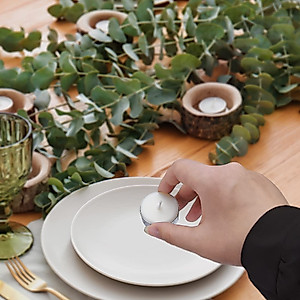 DEYBBY Natural Soy Wax Tealight Candles Bulk,100 Pack UnScented Tea Candle Set - 4 Hours Burning for Each