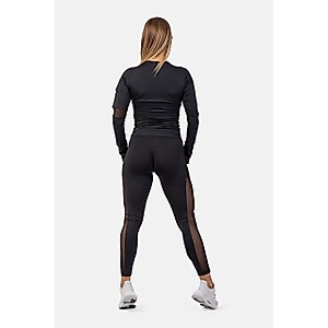 NEBBIA Long Sleeve Smart Pocket Sporty Top 418 Black