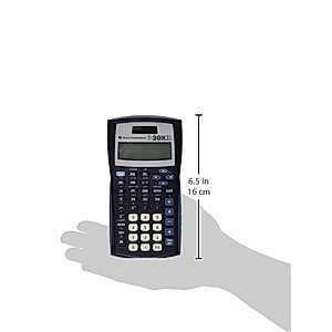 Texas Instruments TI-30XIIS Scientific Calculator, Black with Blue Accents