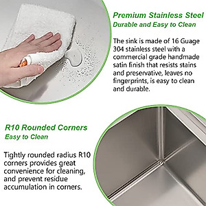 30 Inch Stainless Steel Farmhouse Sink-Jshozzy 30x22 Farm Sink Apron Front Farmhouse Kitchen Sink 16 Gauge Stainless Steel Single Bowl Kitchen Sink