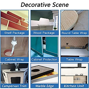 U-Shape Edge Banding, TPE Self Adhesive Veneer Edging Trim, Soft Edge Protector, Furniture Edge Strip for Countertop Table Cabinets Restoration (16mm*2m,Red)