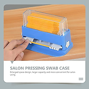 Beaupretty Cotton Swabs Holder Cotton Swab Dispenser Automatic Cotton Swab Storage Box Organizer Container Case for Salon Home
