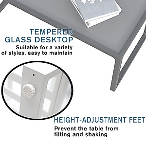 May in Color Aluminum Patio Furniture Sofa, Outdoor Modern Metal Contemporary 3-Seat Couch Chair with Cushion, Grey