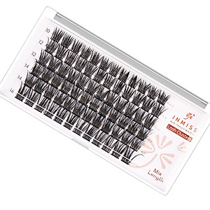 Lash Clusters D Curl 72 Pcs Cluster Lashes Natural Look Lash Extension Clusters Individual Lashes, Eyelash Extension Clusters DIY Lash Extensions at Home Lashes (D Mix 10-16mm, A02)