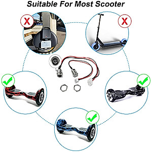 GLDYTIMES Hoverboard Charging Port Replacement for Swegway Swagtron Swagboard CHO etc. Smart Self-Balancing Scooter (4 Prong 3 pin)