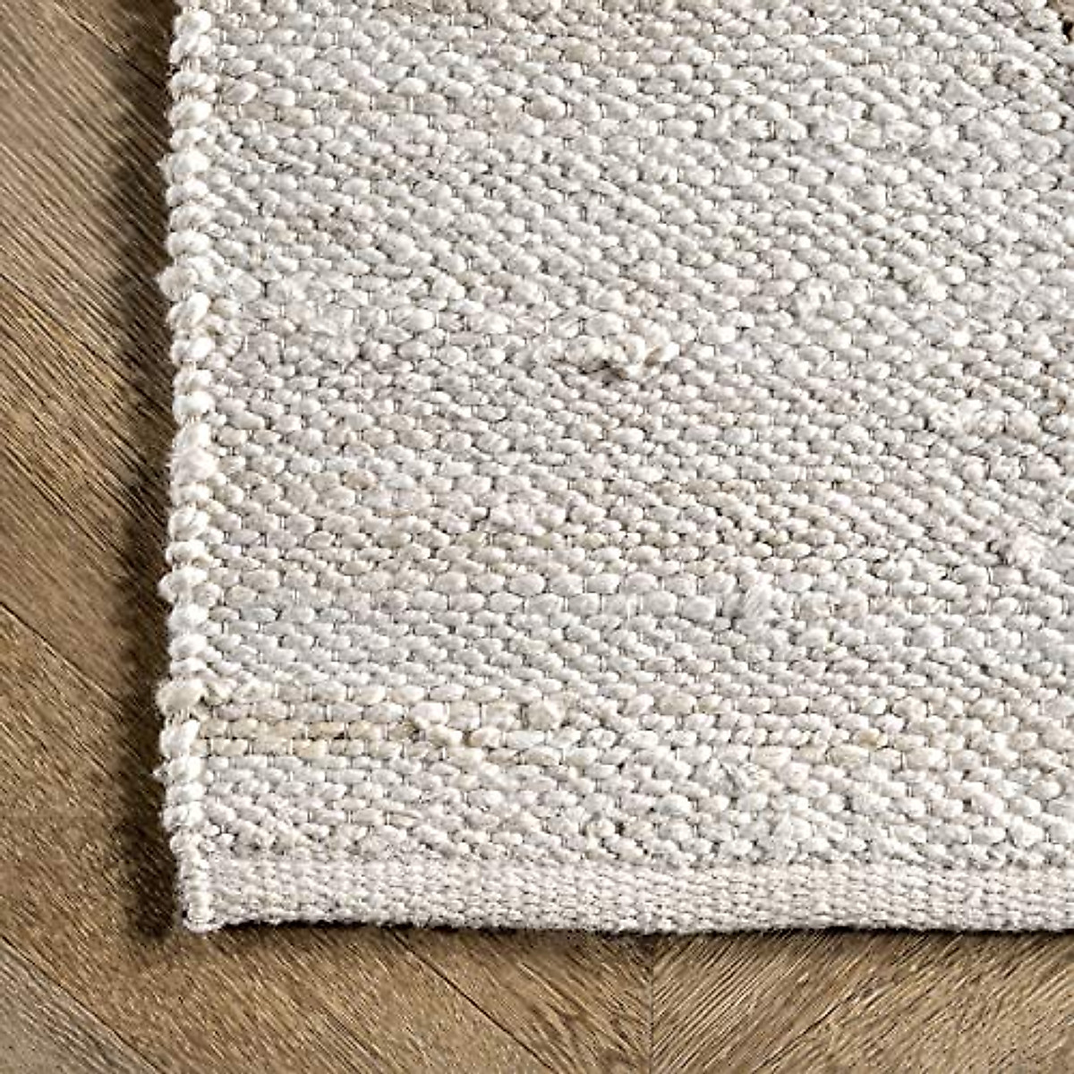 NuLOOM Pandora Diamond Jute Area Rug, 8' x 10', Ivory