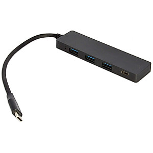 JacobsParts USB C Hub Ultra Slim 4 Port USB 3.1 Adapter with Type-C Female for MacBook Pro 2018 2017, Google Chromebook, Dell XPS, and all other Type C devices