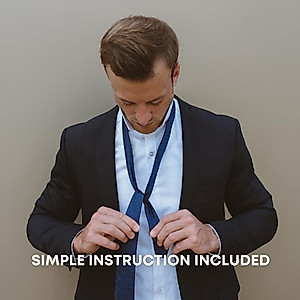 Massi Morino ® Mens Tie Set (Cufflinks and tie set) Box including Men ties + Cufflinks + handkerchief/bluetie tieblue blue azure royal sapphire teal turquoise ultramarine square shape