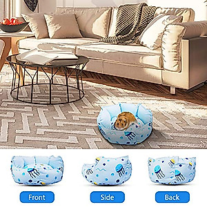 HOMEYA Guinea Pig Hideout, Pet Small Animal Guinea Pig Bed Cuddle Cup Winter Warm Fleece Cozy House Bedding for Hamster Bunny Chinchilla Hedgehog Rat Habitat Cage Accessories Birthday Gift
