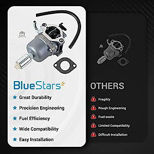 BlueStars 594601 Carburetor Replacement - For BS 796587 591736 796250 19HP 19.5HP Engine Craftsman Riding Lawn Mower Tractor 19HP Intek Single Cylinder OHV Motor Nikki Carb