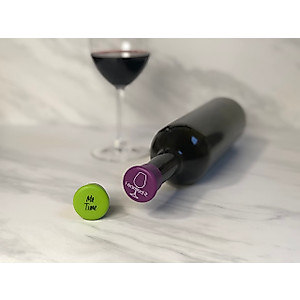 CapaBunga Silicone Wine Stoppers for Wine Bottles - 4 Pack Funny Wine Stoppers - Airtight Wine Bottle Stoppers Wine Saver Wine Bottle Caps - Wine Accessories for Wine Lovers - Classics