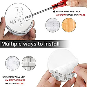 BRIOFOX Shower Curtain Rod Holder 3M Adhesive | Heat Resistant | Waterproof | Max Load 60 lbs Shower Rod Retainer for Wall, 2 Pack, Transparent (Rod Not Included)