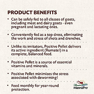 Manna Pro Positive Pellet Medicated Goat Dewormer, 25-Pounds