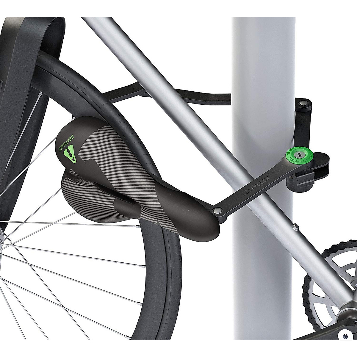 Seatylock Hybrid Saddle Bike Lock - Multi Patent 2 in 1 Locking Bike Seat Doubles As Saddle or Bicycle Guard - Innovative Lightweight Anti Theft Bike Lock and Saddle with Keys