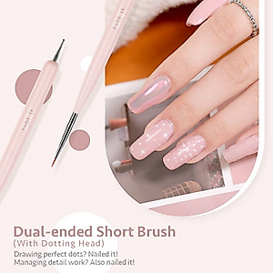 GAOY 8 Pcs Nail Brushes for Nail Art, Nail Design Tools for Nail Detail Painting, French Liner and Dotting Pens for Nail DIY