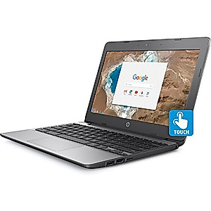 HP Chromebook 11.6in HD Touch Screen with IPS, Celeron N3060 @ 1.6GHz, 4GB RAM, 16GB eMMC, Gray (Renewed)