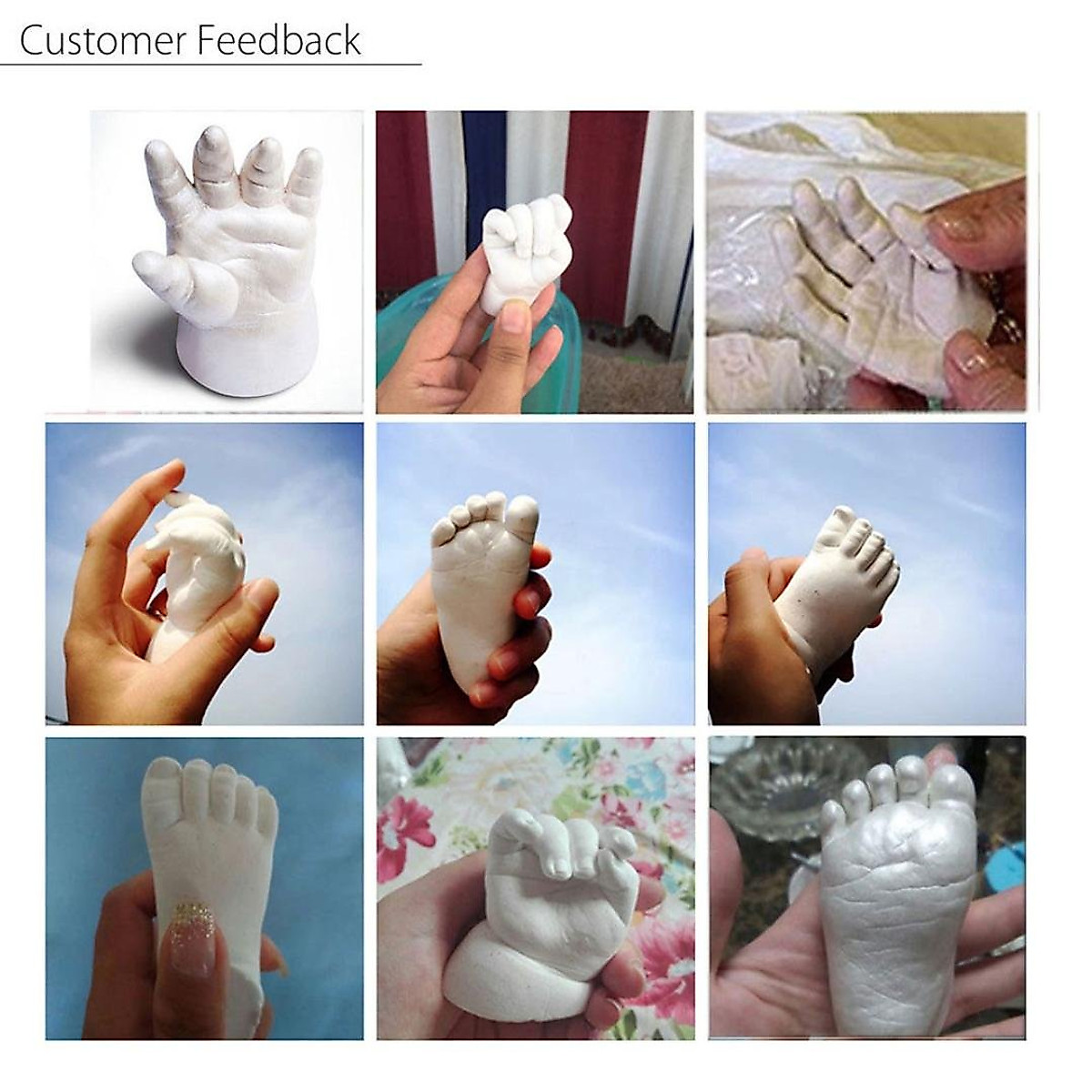 Keepsake Hands DIY Plaster Statue Casting Kit - Cast Baby Hand & Foot