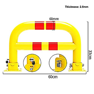 Lockable Folding Parking Barrier,Car Parking Space Post Lock Manual Parking Blocker,Removable Parking Space Lock,Safe and Anti-Collision