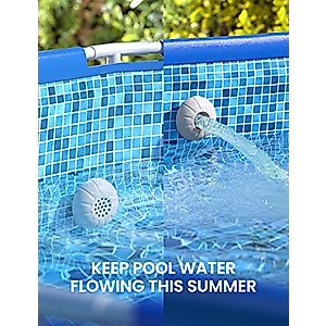 SUMMERBUDDY Above Ground Pool Parts, Replacement Pool Pump Part with Plunger Valve, 1.5" Outlet Strainer & Inlet Nozzle, Pool Hose Adapter for Sand Pump (Style 1)