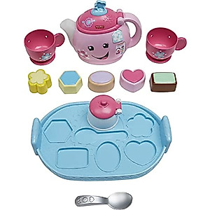 Fisher-Price Laugh & Learn Toddler Toy Sweet Manners Tea Set With Music And Lights For Educational Pretend Play Ages 18+ Months