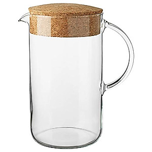 Ikea Pitcher With Lid, 8.66 x 7.09 x 4.72 inches, Clear Glass