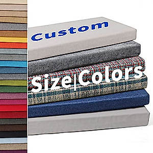 ROFIELTY Custom Bench Cushion, Durable Indoor/Outdoor Bench Seat Cushion, 70+ Colors to Choose from, Patio Furniture Bench Cushion, Multiple scenarios can be Applied. (Custom Size)