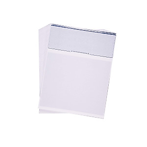 CheckOMatic Computer Check Paper - 100 Pack - Top Blank Stock Checks - Security Features & Laser Printer Compatible - Blue Diamond