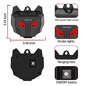 Careland 4 Pack Solar Nocturnal Animal Repeller Predator Control Light Coyote Repellent Devices with Bright LED Strobe Lights Deer Skunk Raccoon Repellent for Garden Yard Farm Chicken Coop