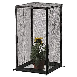 Mesh Plant Cover for Pests, Outdoor Garden Protection Cover Mesh Net from Animals, Bird and Pest Protection Guard for Fruit, Vegetables, Flowers and Herbs with 4 Stakes