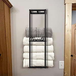 28" Wall Towel Rack for Bathroom Towel Rack Wall Mounted Towel Holder for Rolled Bath Towels,New Upgrade 3 Bars Towel Rack (28" with alphanumeric)