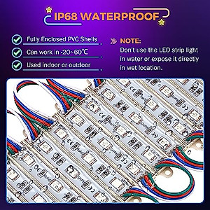 BEAMNOVA RGB Commercial Storefront Light Kit 40Ft Window Lights Modules with Remote, Bluetooth Control Box DC 12V Power Supply Transformer Adhesive Waterproof Outdoor Strip Lights