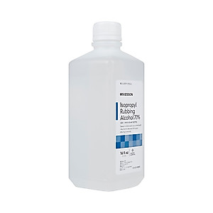 McKesson Isopropyl Rubbing Alcohol 70% [12 Count] USP First Aid Antiseptic, 16 oz