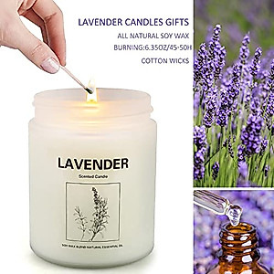 4 Pack Scented Candles Gift Set for Women, Candles for Home Scented, Soy Candle Jar Aromatherapy Lavender Scent Ideal Gifts for Women, Birthday Mother's Day Gift Set, 6.35 oz - Pack of 4