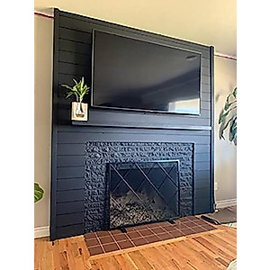Joel's Antiques Floating Wall Shelf - Long Shelf for Fireplace Mantel, Bookshelf, Bedroom, Photos, Patented Easy Install - Black, 60" x 6" x 2"