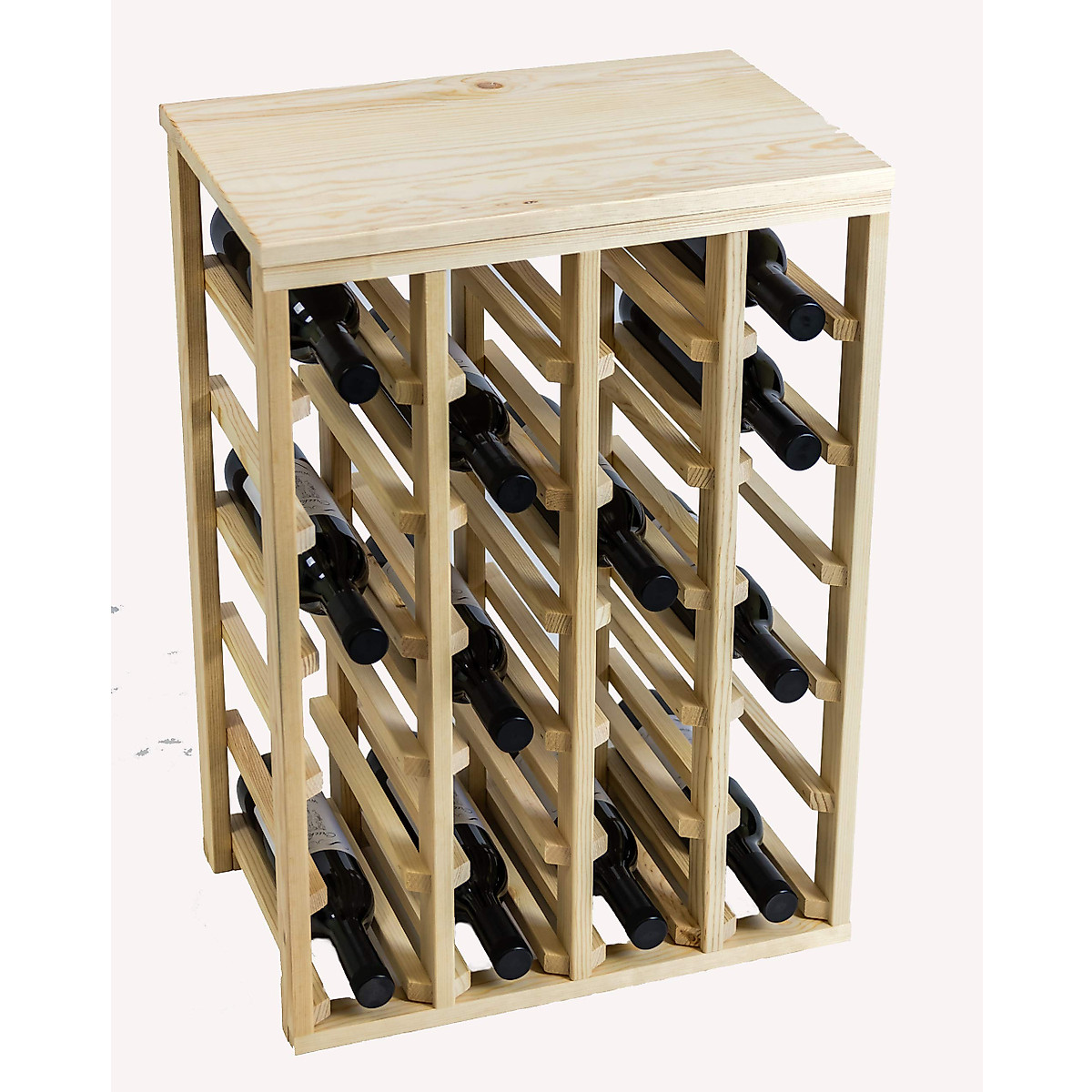 Creekside 24 Bottle Table Wine Rack (Pine) by Creekside - Exclusive 12 inch deep design conceals entire wine bottles. Hand-sanded to perfection!, Pine