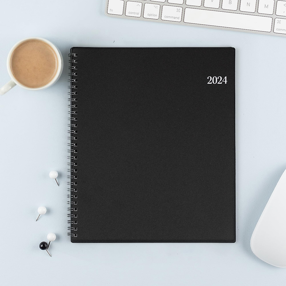 Blue Sky 2024 Monthly Planner, January - December, 8" x 10", Flexible Cover, Wirebound, Enterprise (144727)