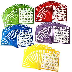 Yuanhe 100 Bingo Game Cards,Bingo Set, Kids Party Paper Card Games, School Classroom Family Gathering Activity, Casino Trip