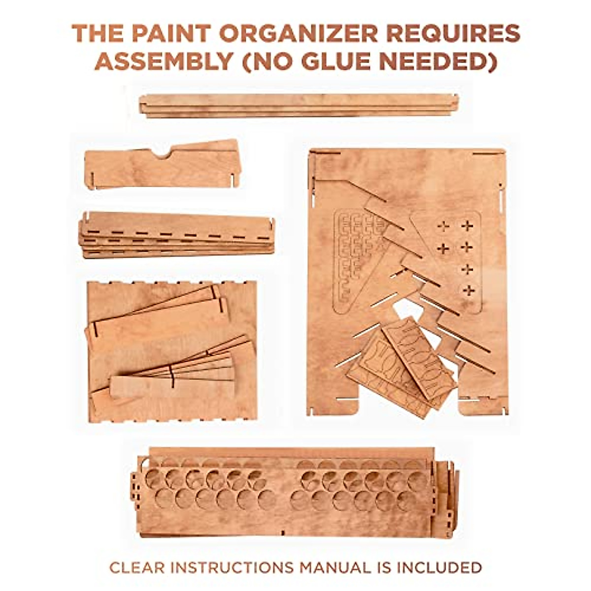 1 x Vallejo 105 holes + 1 x Modular 74 holes Paint Rack organizer