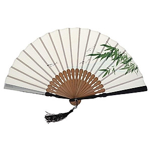 Hand Fan Folding Fan,Hand-held Fan,Vintage Summer Bamboo Folding Fan Hand Held Fan Dance Wedding Party Pocket Gifts Fans Hand Paper Folding Props Vintage style