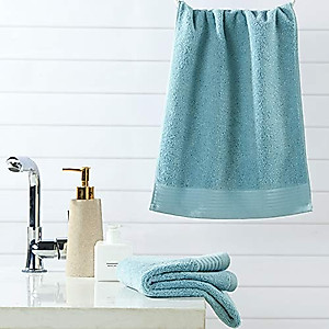 VANZAVANZU Hand Towels for Bathroom, 6 Pack Premium Hand Towels Set, 16×28 Inches Ultra Soft Cotton Highly Absorbent Bathroom Hand Towels Bath Towels (Turquoise)